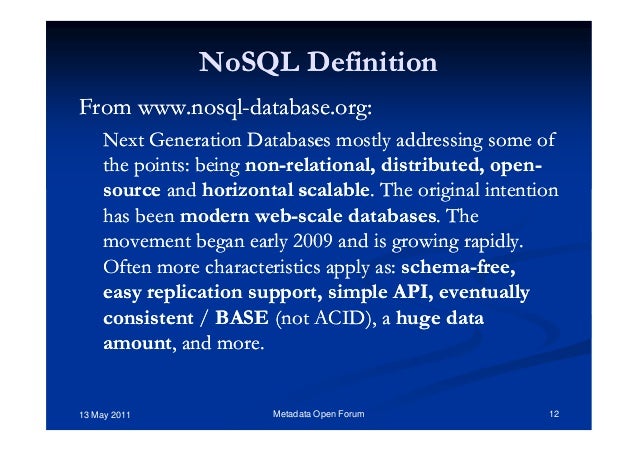 Comparison between rdbms and nosql