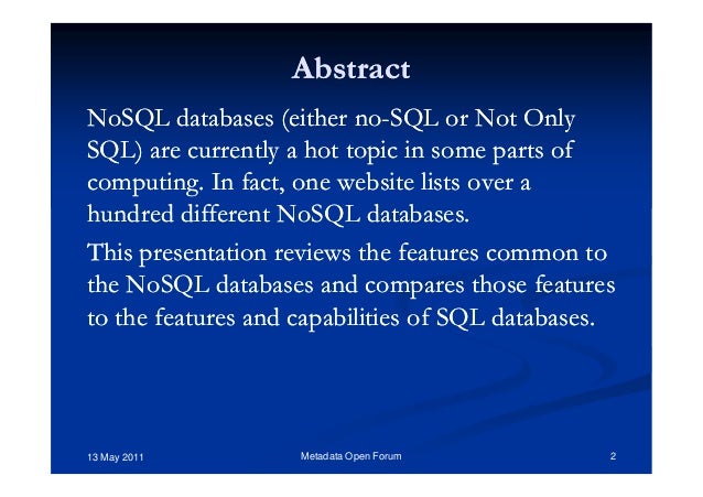 Comparison between rdbms and nosql Comparison between rdbms and nosql