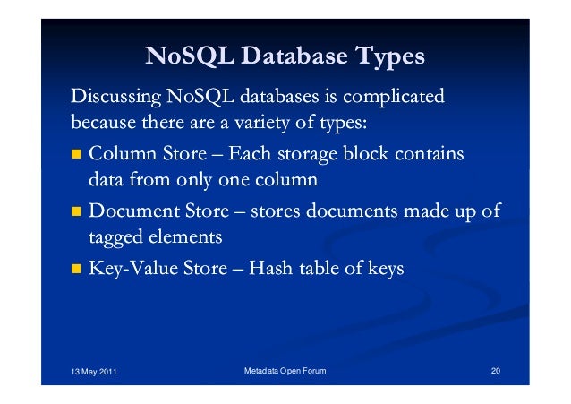 Comparison between rdbms and nosql
