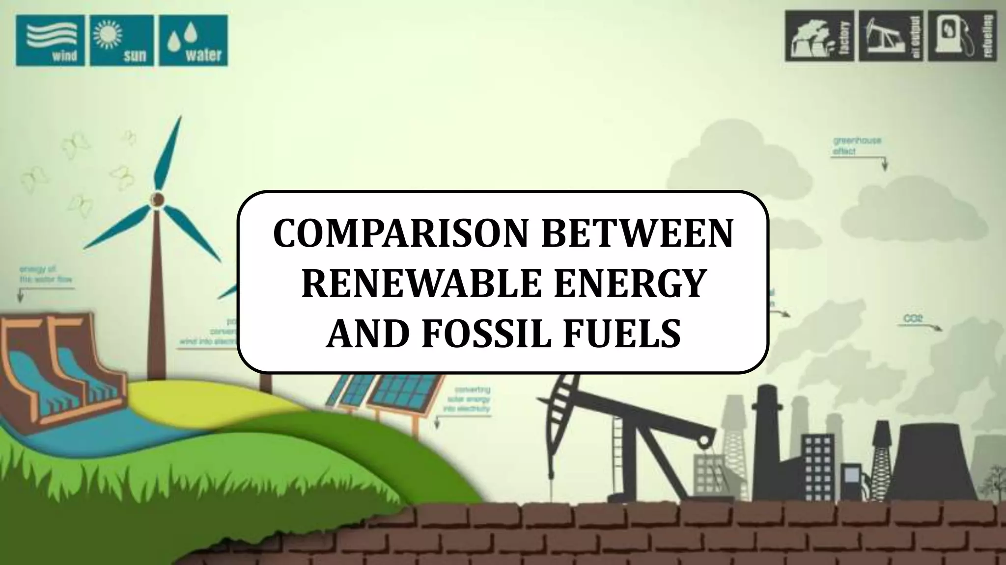 Comparison Between Renewable Energy and Fossil Fuels | PPTX