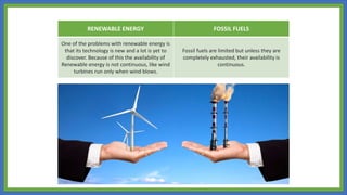 Comparison Between Renewable Energy and Fossil Fuels | PPTX