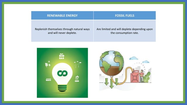 Comparison Between Renewable Energy and Fossil Fuels | PPTX