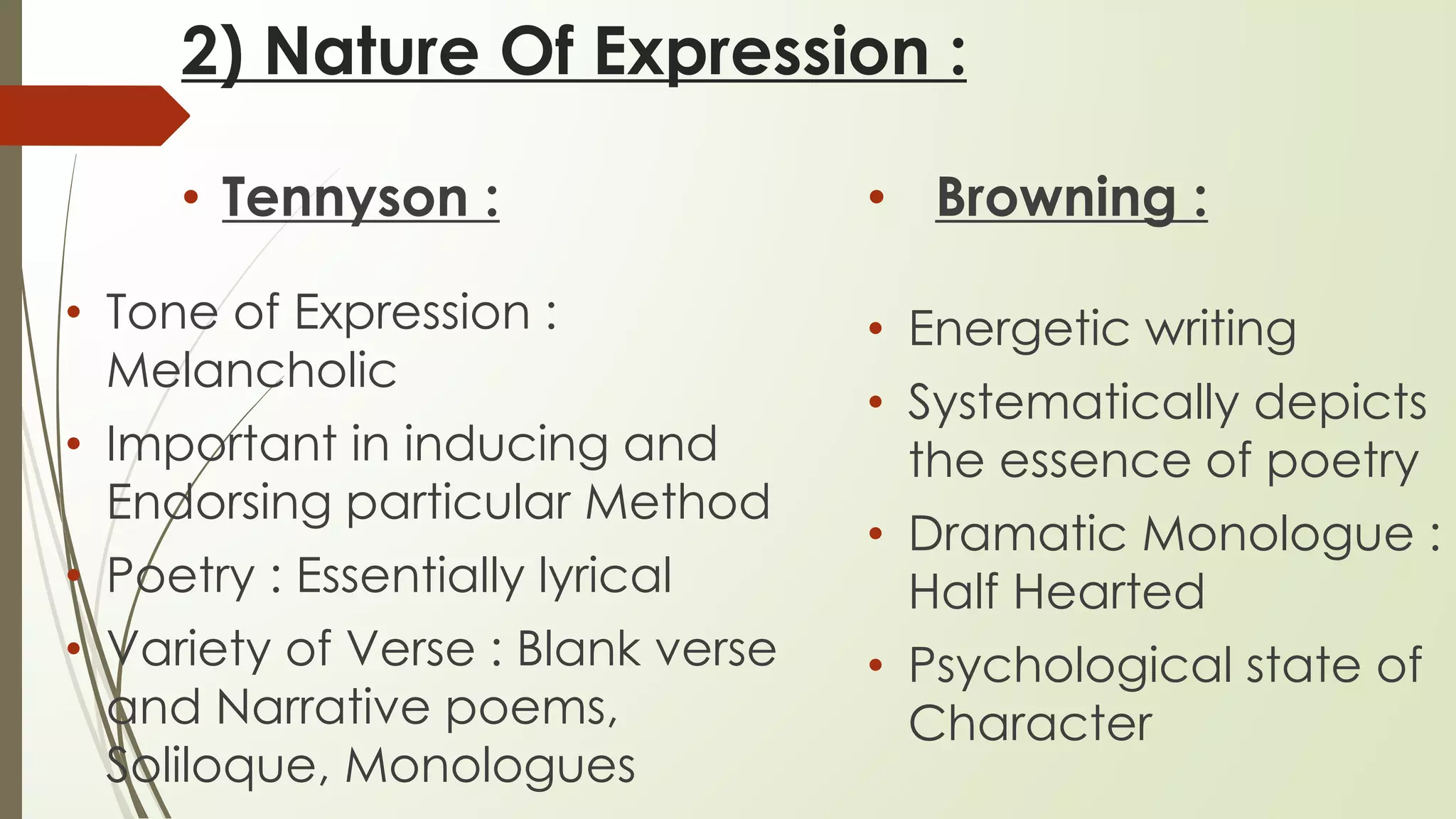 Comparison between Robert browning and Alfred Tennyson : Paper No : 6 ...