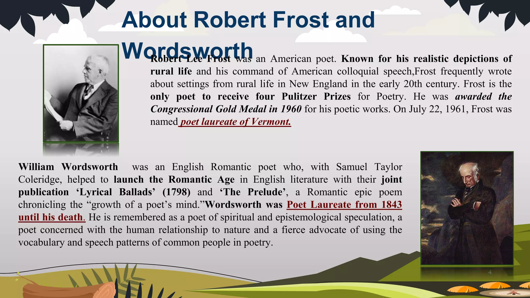 Comparison between Robert Frost and Wordsworth .pptx