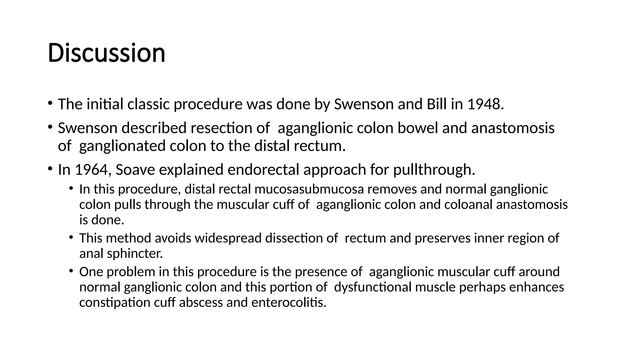 Comparison Between Swenson and Soave Pull-Through in Hirschprung ...