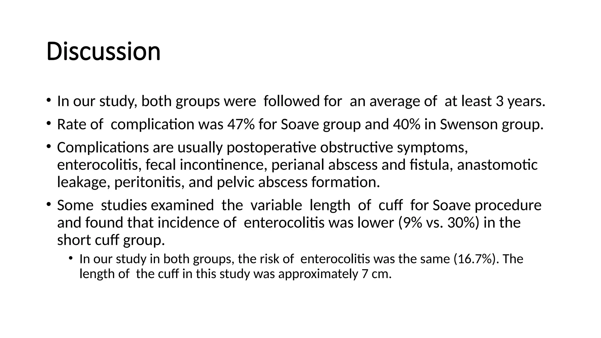 Comparison Between Swenson and Soave Pull-Through in Hirschprung ...