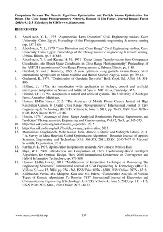 Comparison between the genetic algorithms optimization and particle swarm optimization for ...