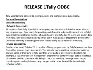 Comparison between various version of tally | PPTX