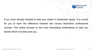 Comparison Blockchain Developer vs. Blockchain Expert | PPT