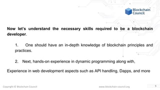 Comparison Blockchain Developer vs. Blockchain Expert | PPT