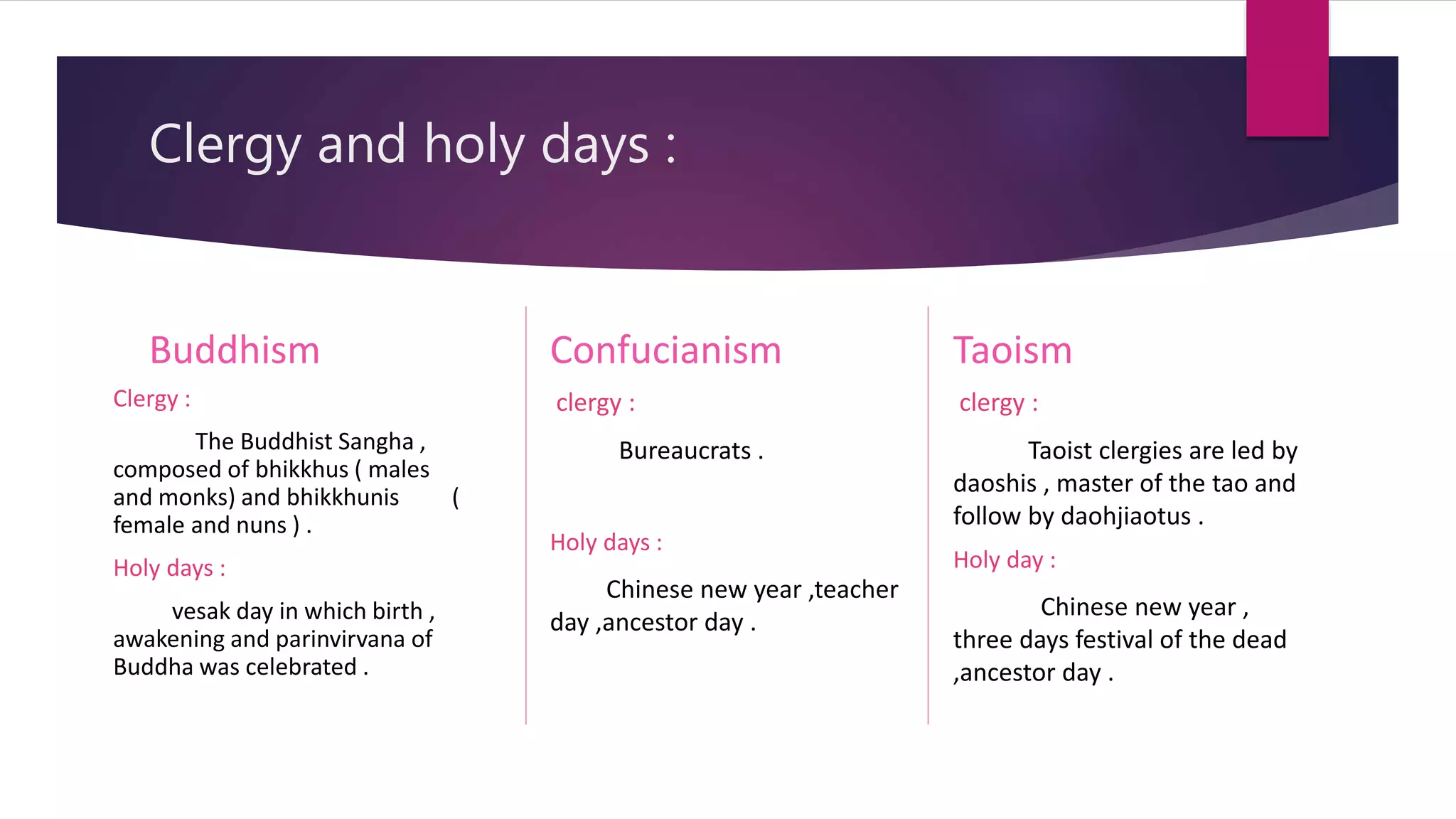 Comparison bt buddhism confucianism & taoism | PPTX