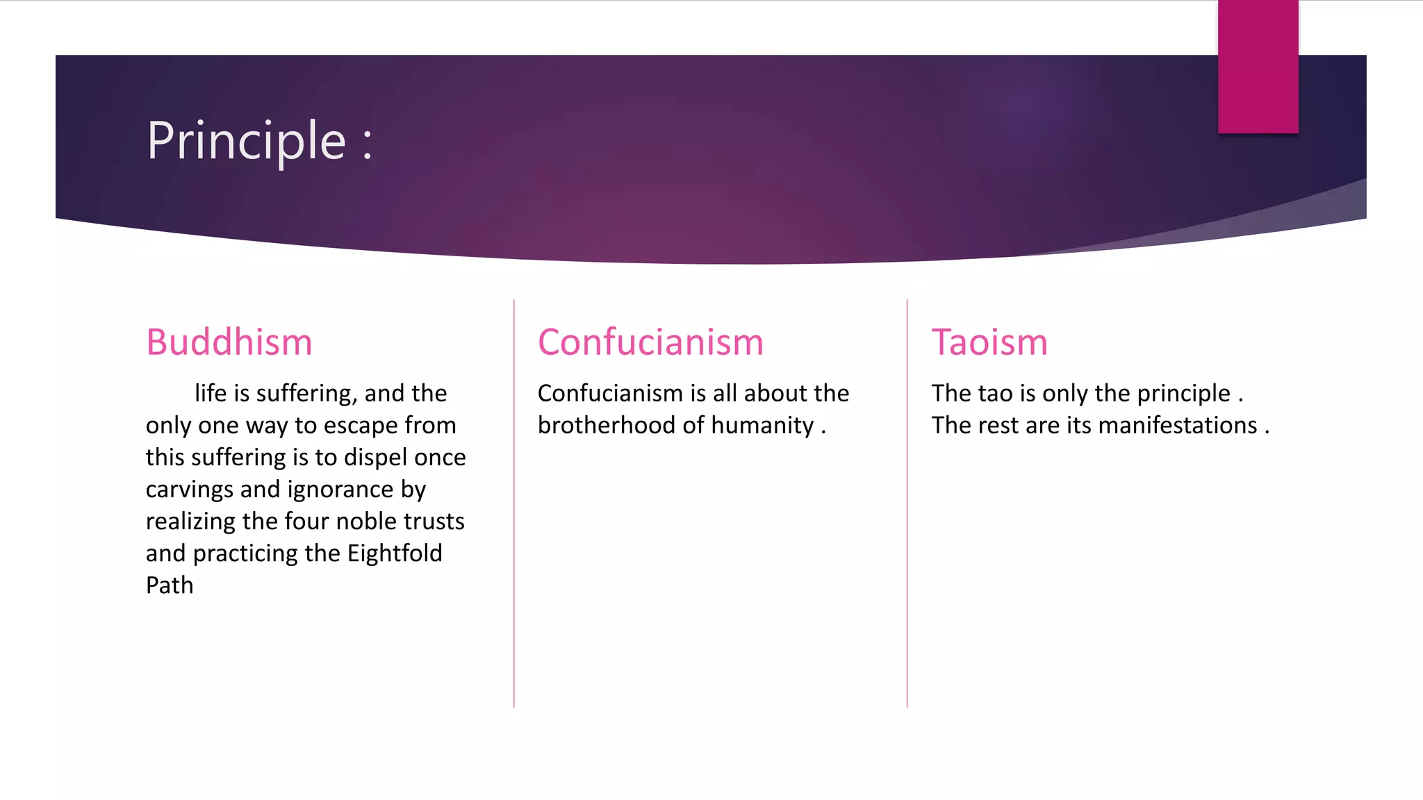 Comparison bt buddhism confucianism & taoism | PPTX
