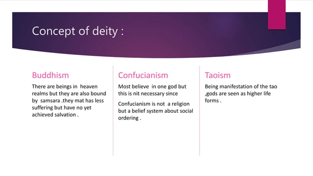Comparison bt buddhism confucianism & taoism | PPTX
