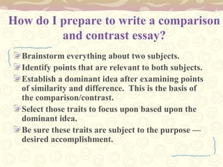 ComparisonContrast Writing Academic Writing | PPT