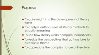 Writing a Comparison contrast literary analysis | PPTX