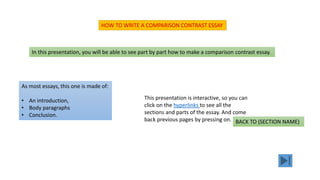Comparison contrast essay tutorial | PPT