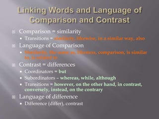 Comparison contrast paragraph ver2 | PPTX