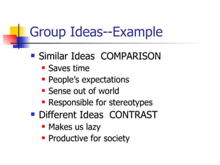 Comparisoncontrast Synthesis | PPT