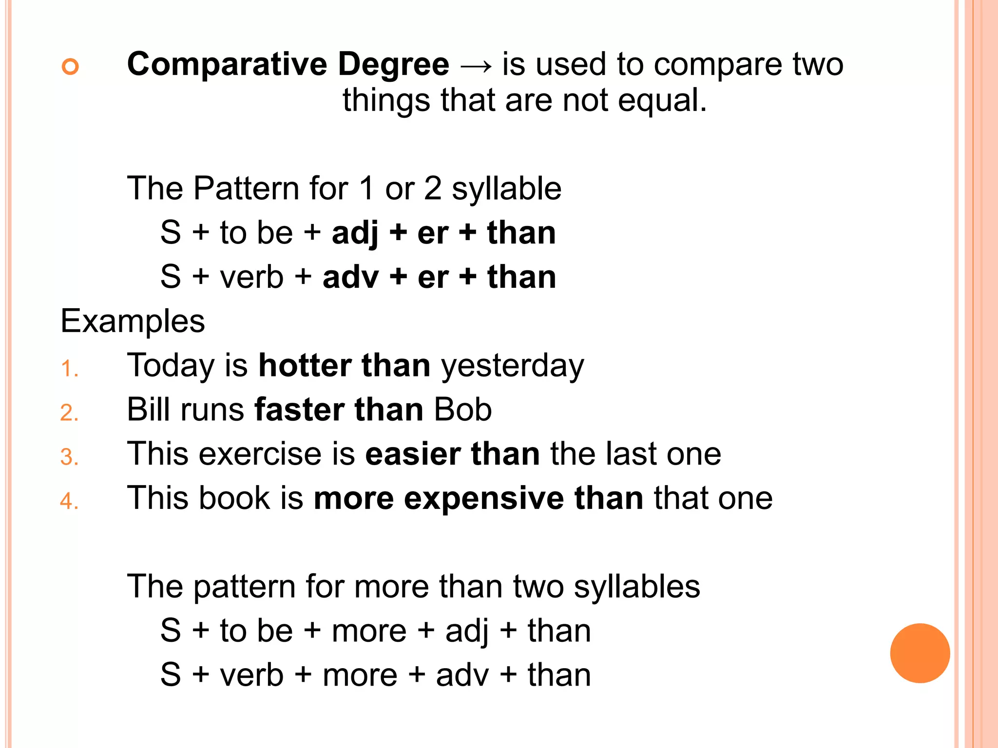 Comparison degree | PPT
