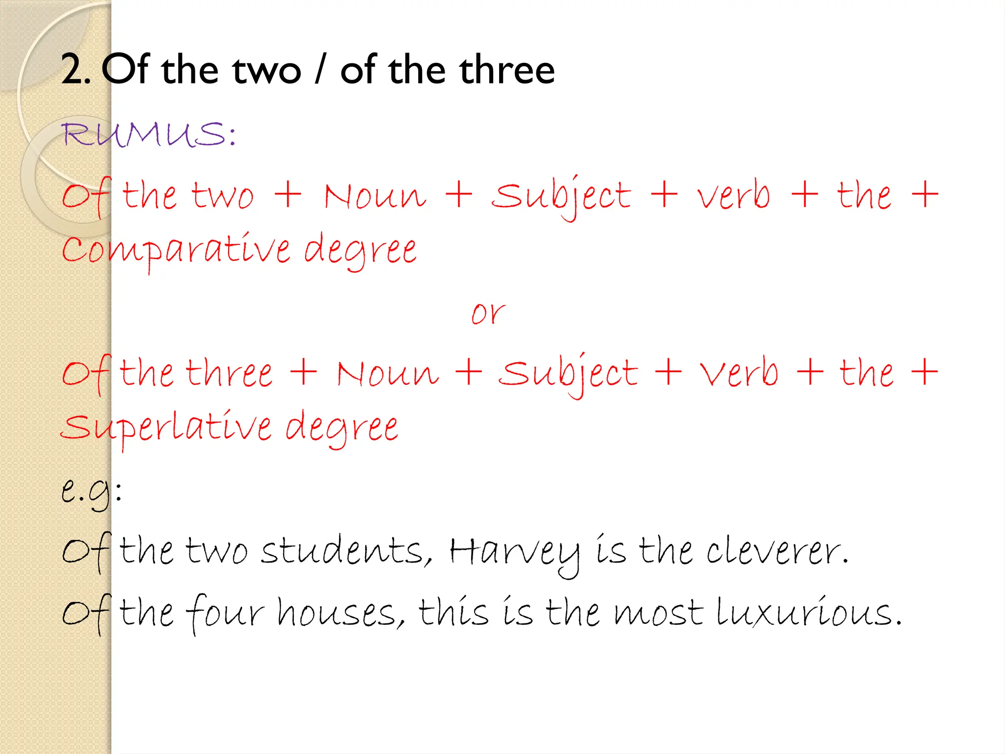 COMPARISON DEGREE and Types of comparison in English Grammar | PPT
