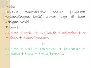 COMPARISON DEGREE and Types of comparison in English Grammar | PPT
