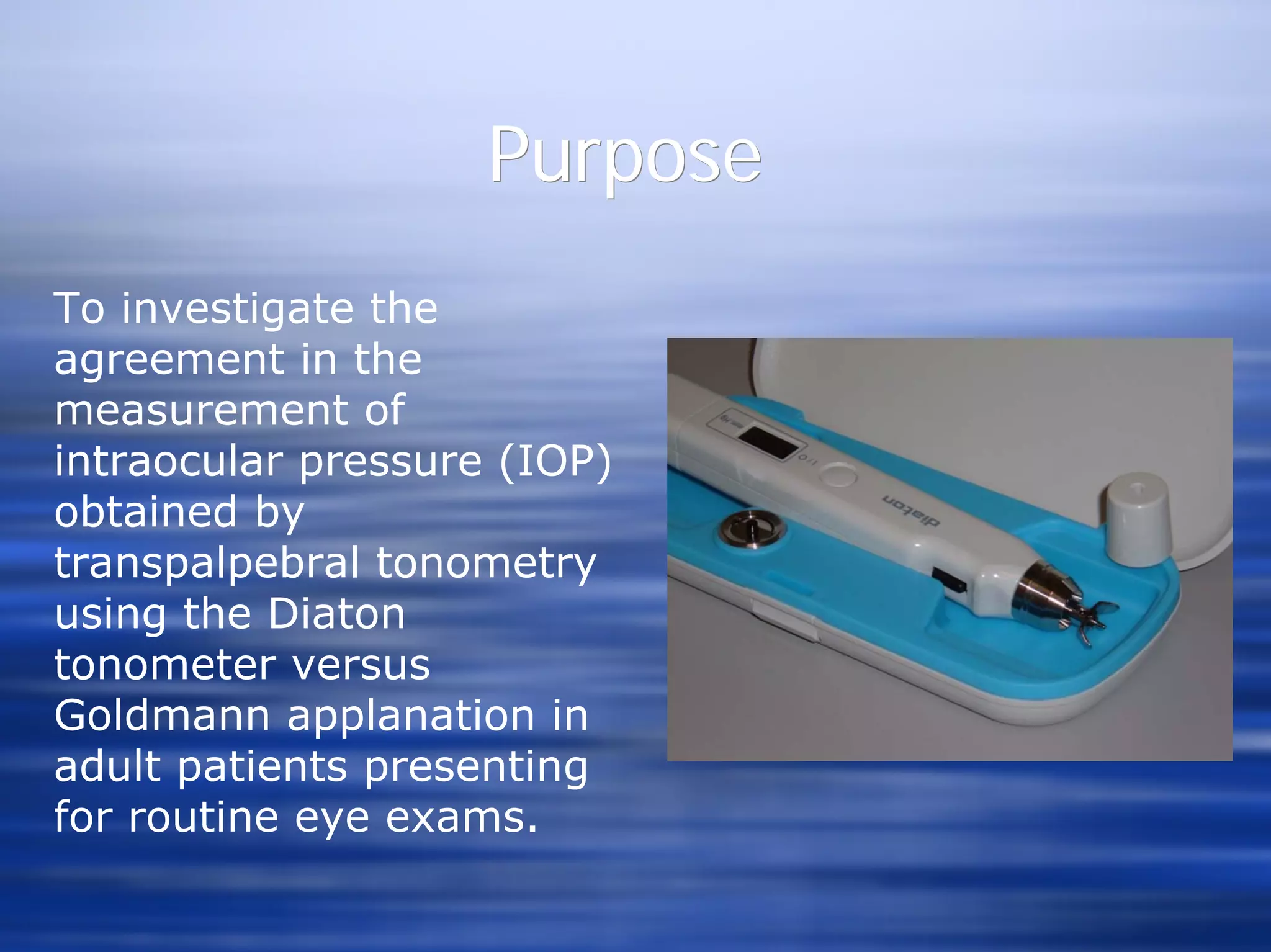 Comparison Diaton Tonometer Vs Goldmann | PDF
