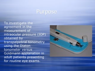 Comparison Diaton Tonometer Vs Goldmann | PDF