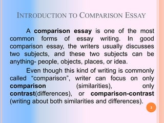 Comparison essay | PPT
