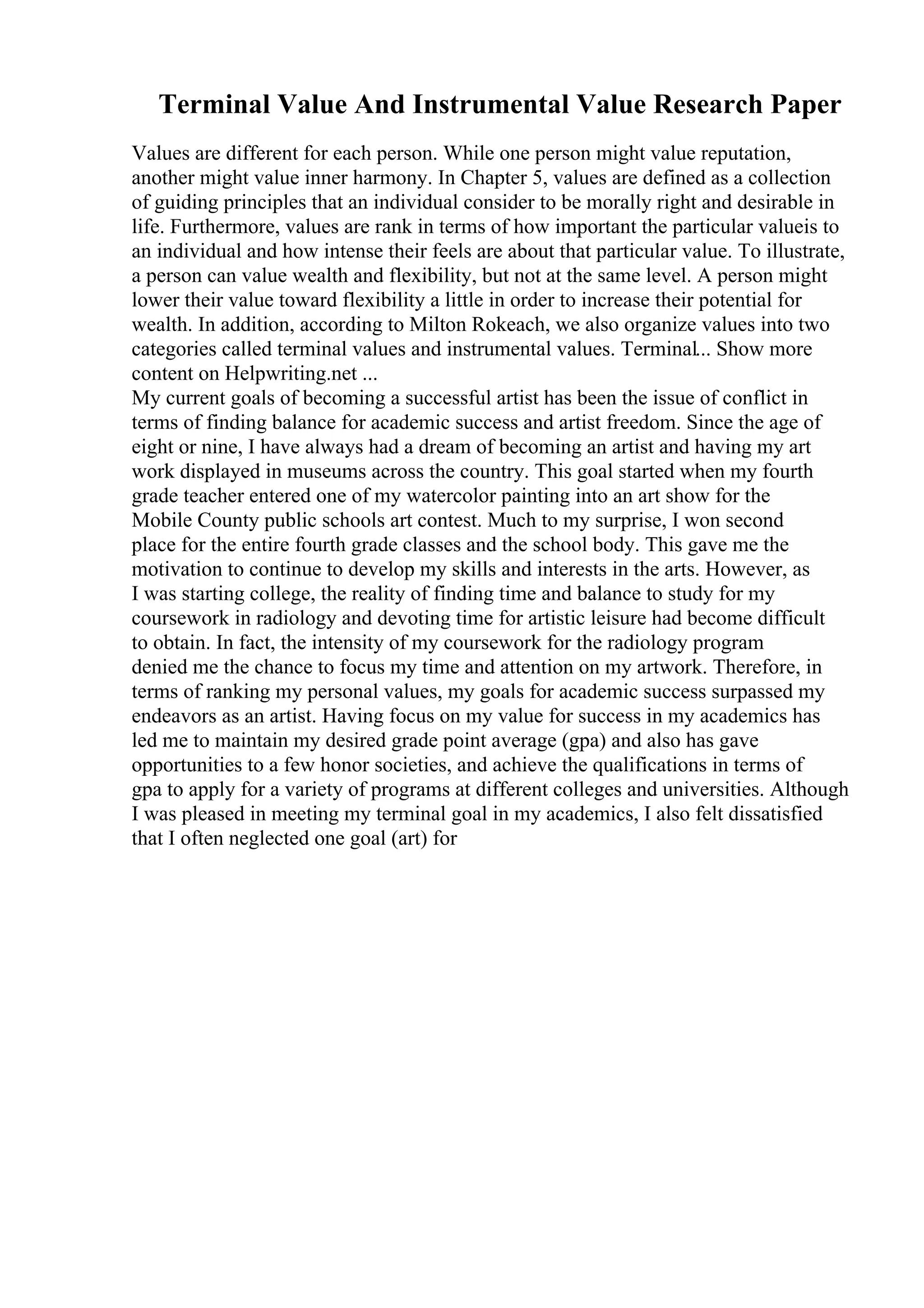 Comparison Essay Outline Example | PDF