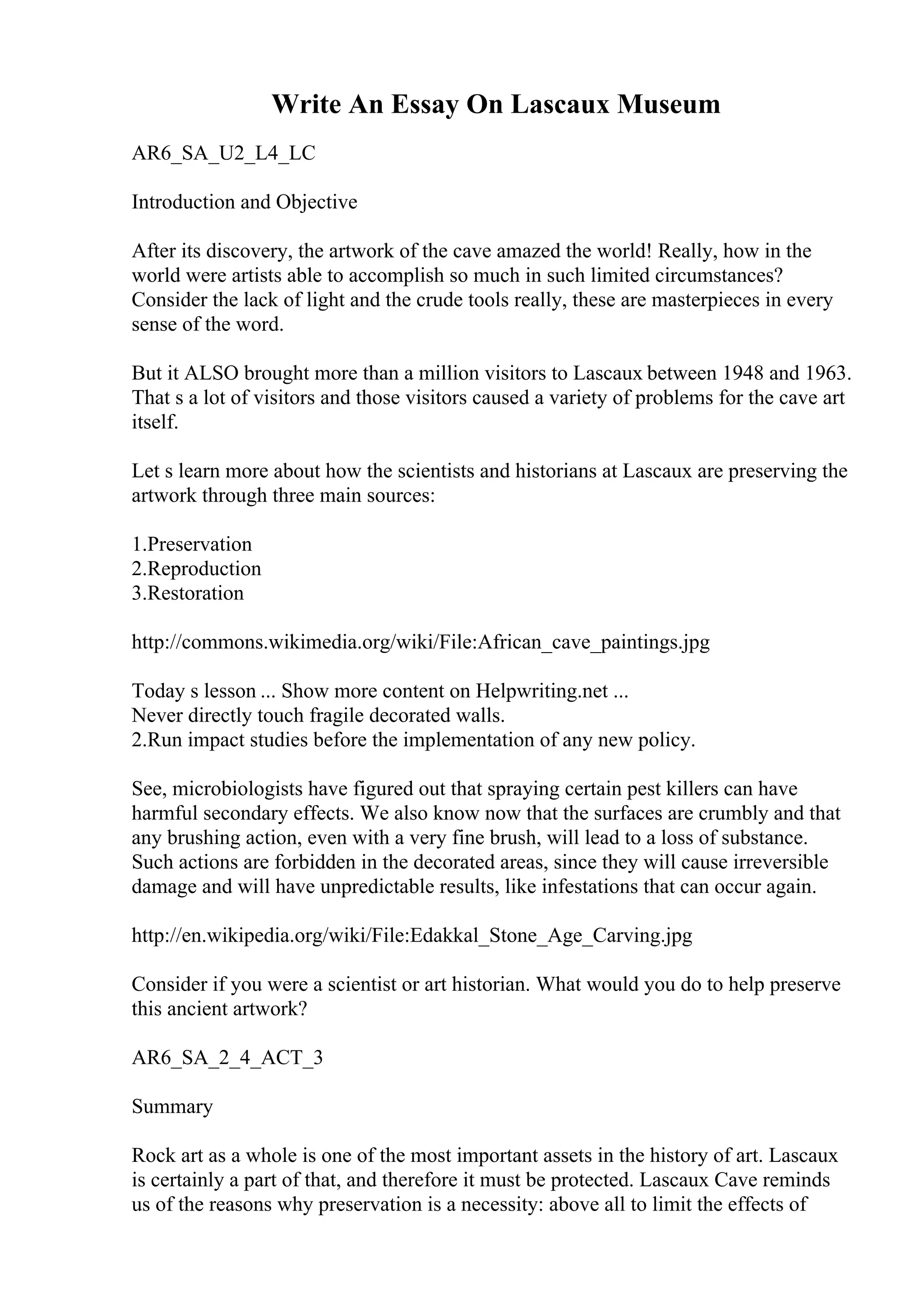 Comparison Essay Outline Example | PDF