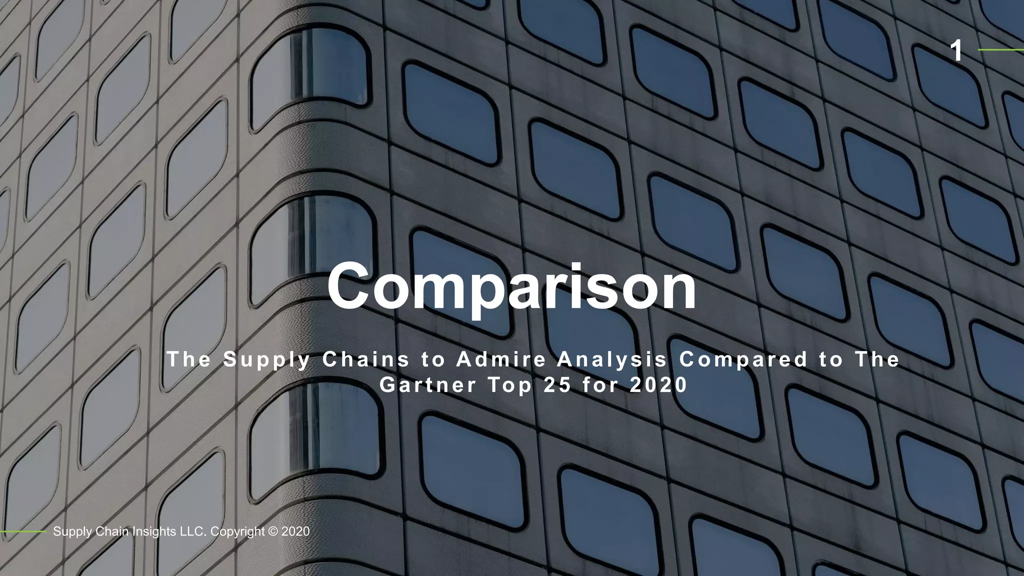 Comparison for the Supply Chains to Admire and the Gartner Top 25 | PPT