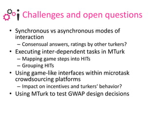 Comparison GWAP Mechanical Turk | PDF