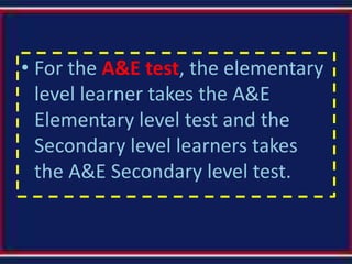Comparison made between the als ang formal education | PPTX