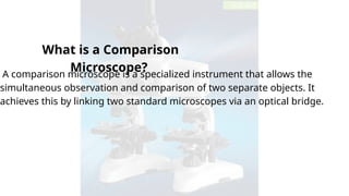 Comparison Microscope its principle , history and development ppt | PPT