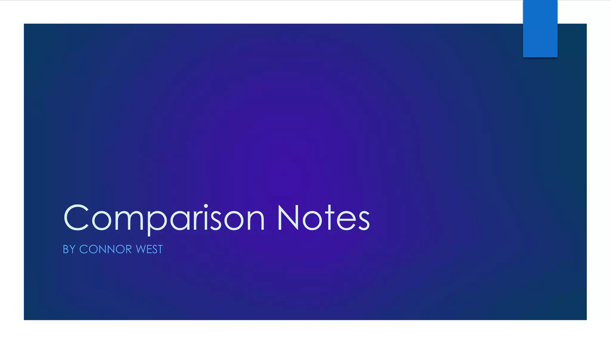Comparison notes | PPTX
