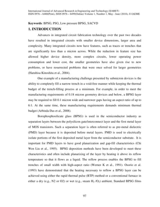 Comparison of 100 torr and 200 torr bpsg layer deposited using sub ...