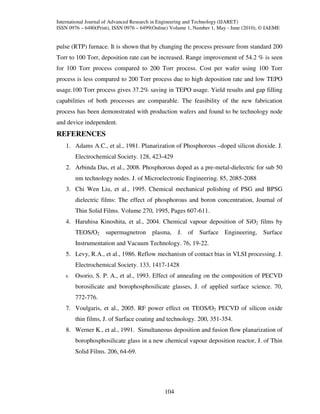 Comparison of 100 torr and 200 torr bpsg layer deposited using sub ...