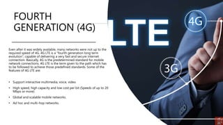 Comparison of 2g 3g 4g and 5g networks | PPT
