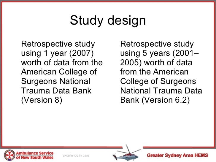 Comparison of 2 ntdb studies