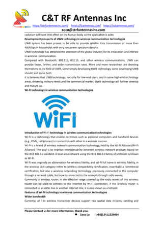Comparison of 5 Wireless Communication Technologies | PDF
