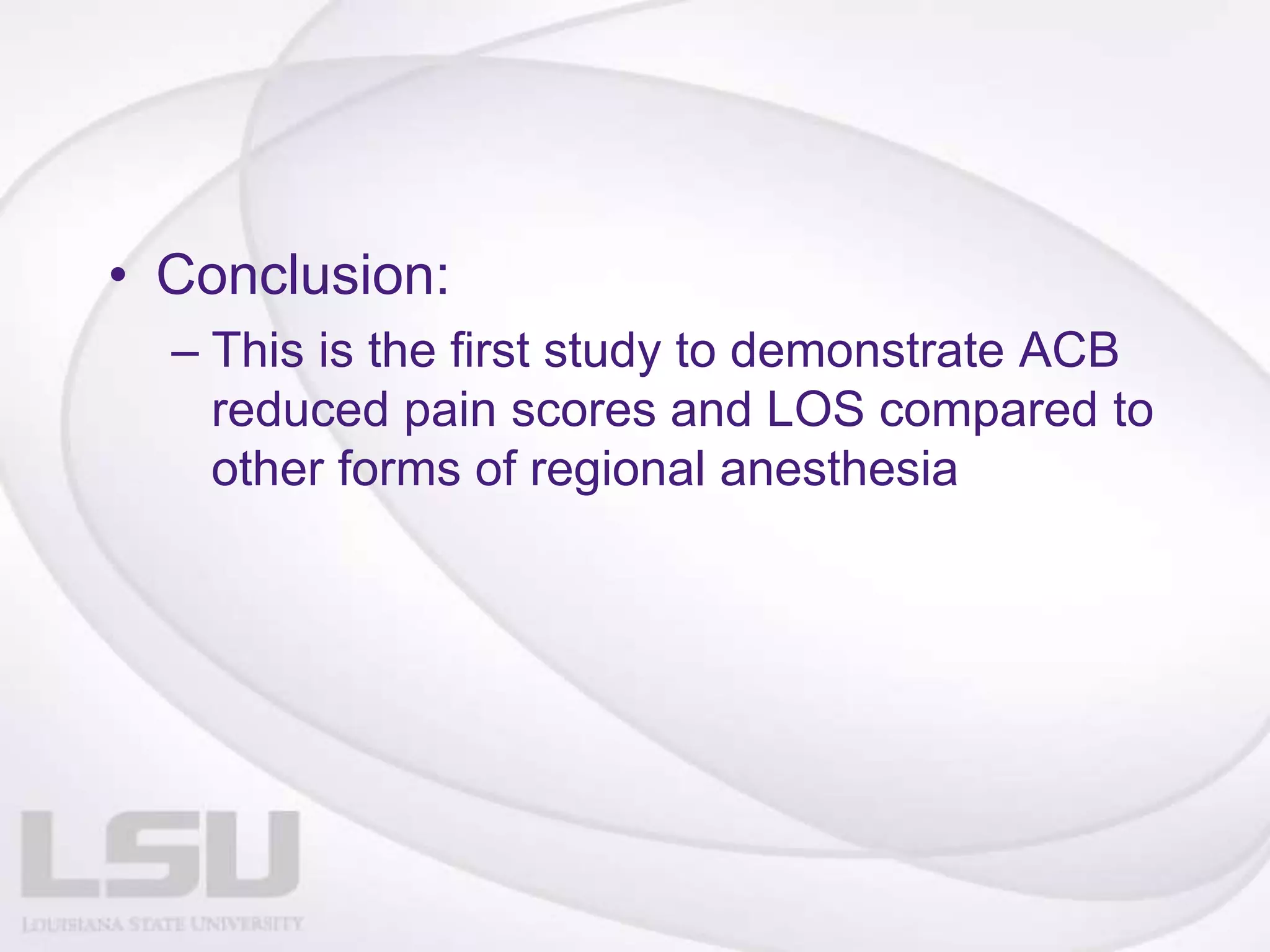 Comparison of Adductor Canal and Femoral Nerve Blocks in Primary TKA 06 ...
