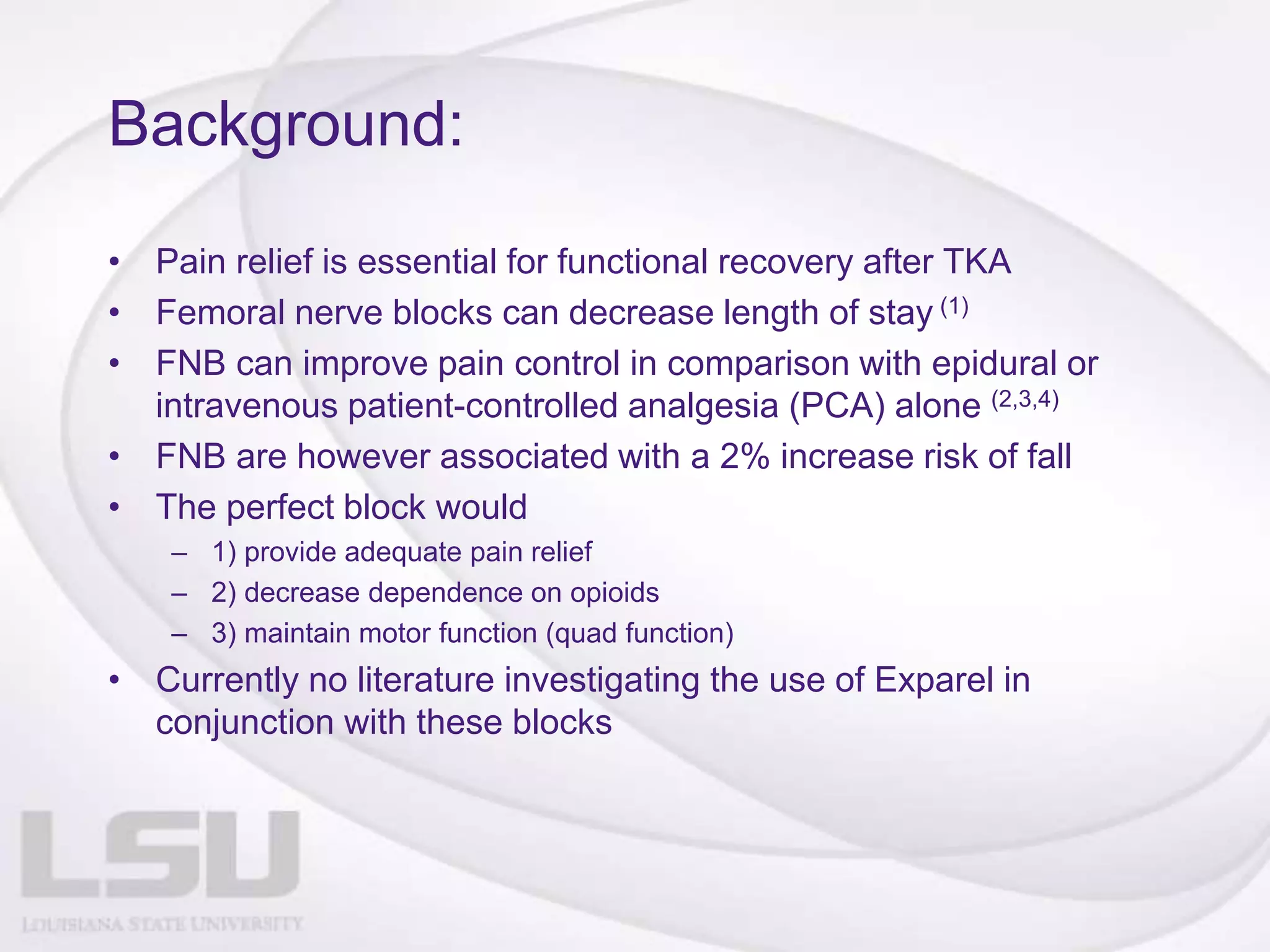 Comparison of Adductor Canal and Femoral Nerve Blocks in Primary TKA 06 ...