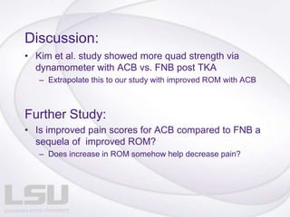 Comparison of Adductor Canal and Femoral Nerve Blocks in Primary TKA 06 ...