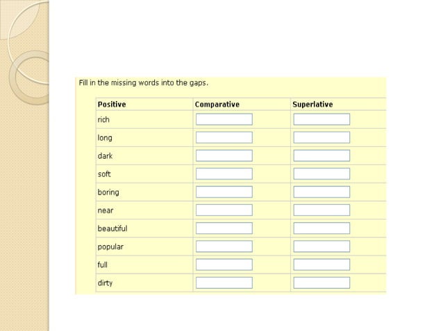 Comparison of adjectives | PPT