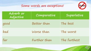 Comparison of adjectives | PPTX