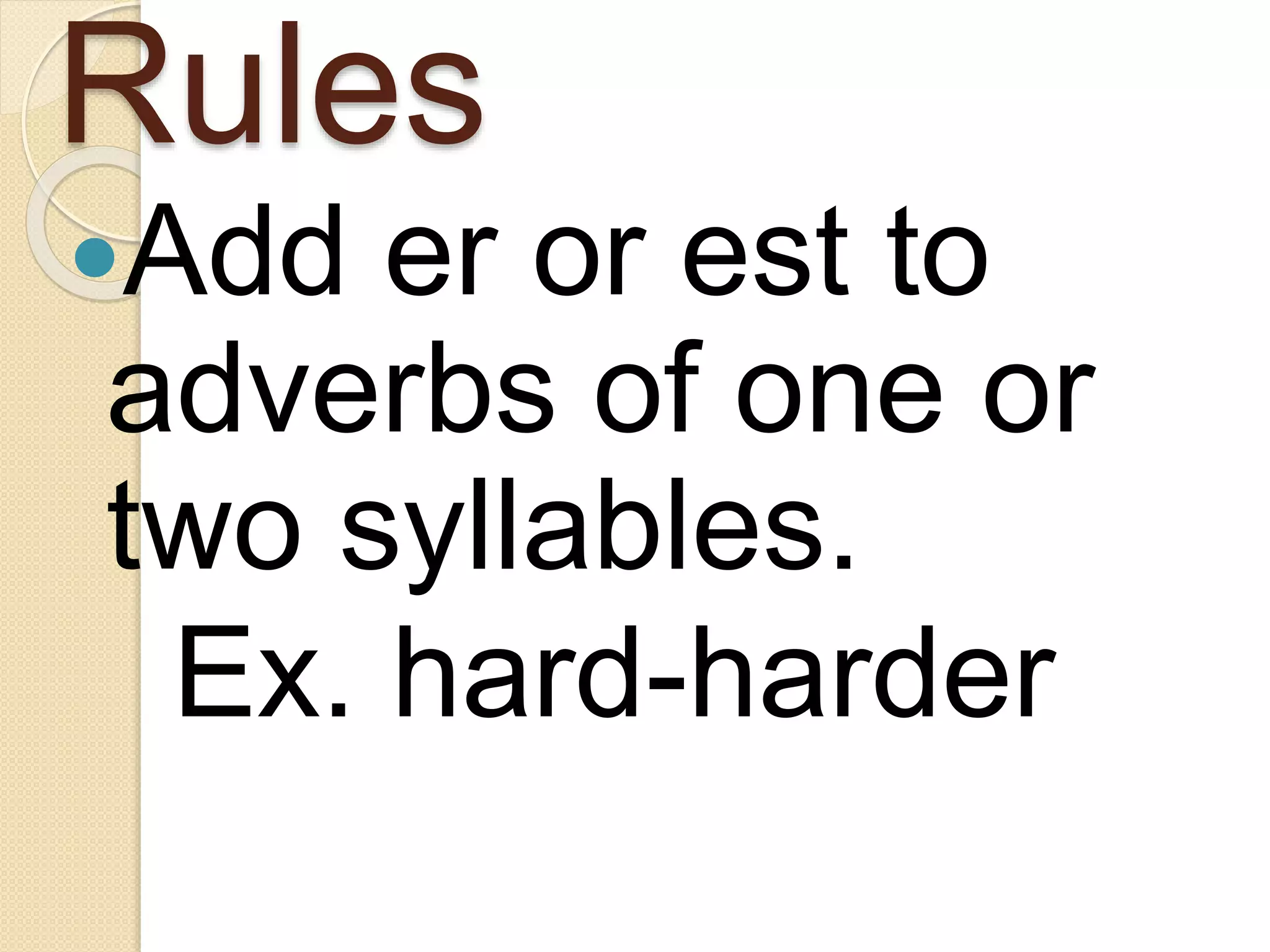 Comparison of adverbs | PPTX