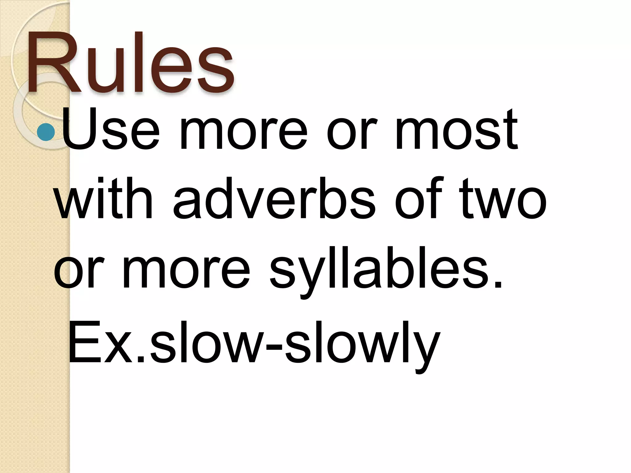 Comparison of adverbs | PPTX