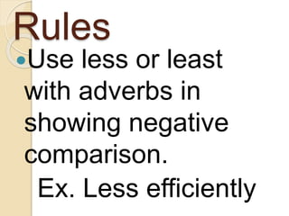 Comparison of adverbs | PPTX