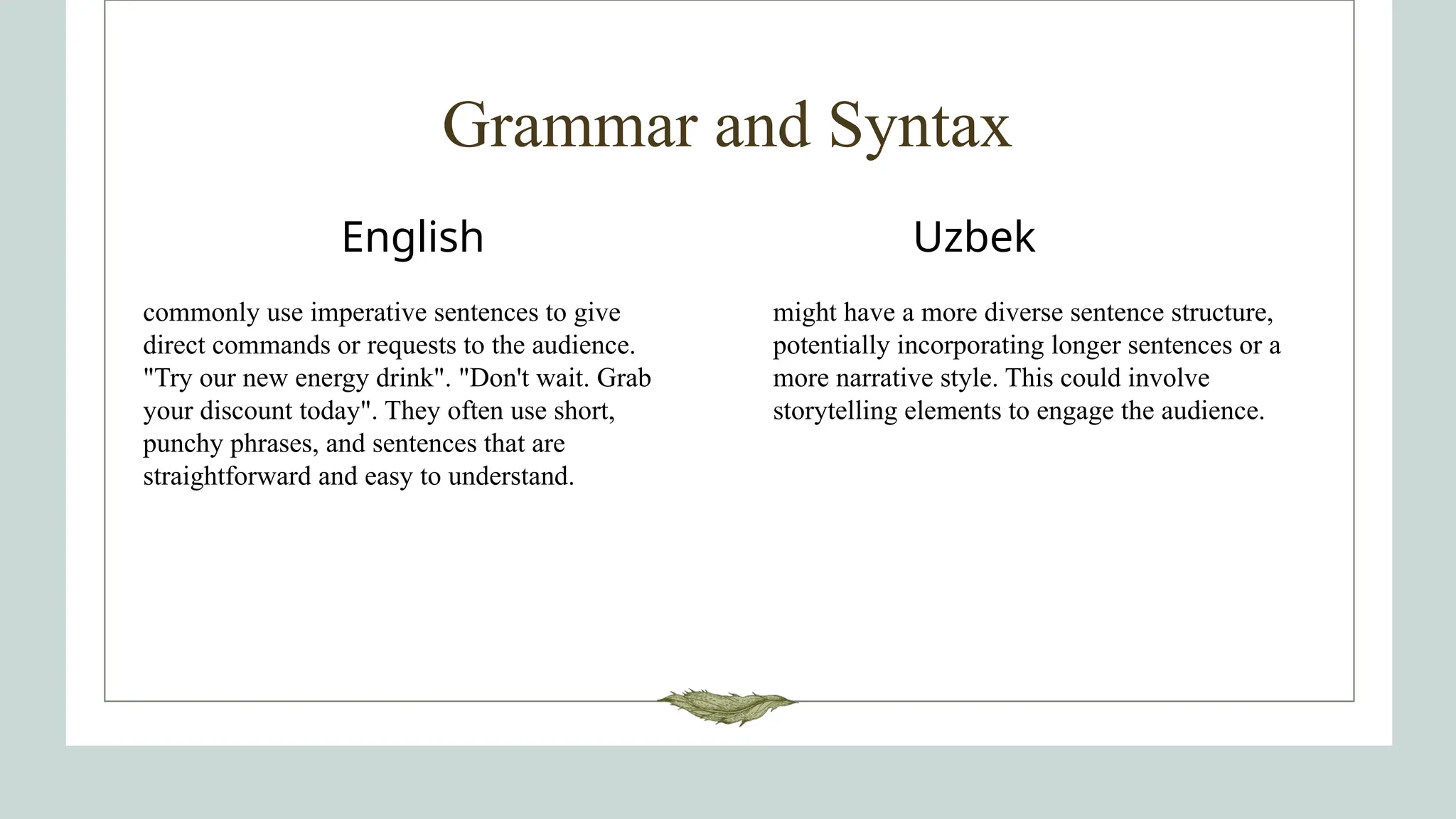Comparison of advertisements in English.pptx