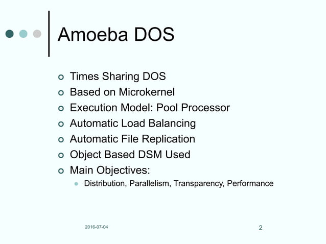 Comparison of Amoeba, Mach & Chorus: DOS | PPTX | Operating Systems ...